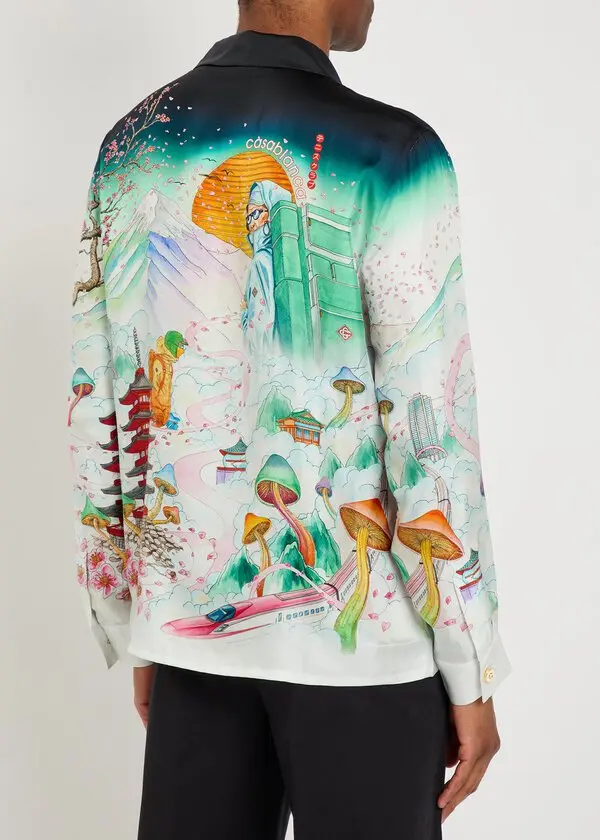 Casablanca Printed Silk-twill Shirt