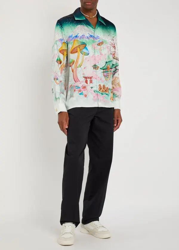 Casablanca Printed Silk-twill Shirt