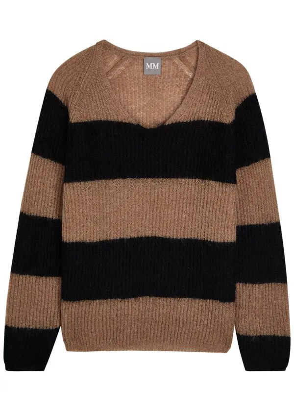 Max Mara Ricetta Striped Open-knit Jumper