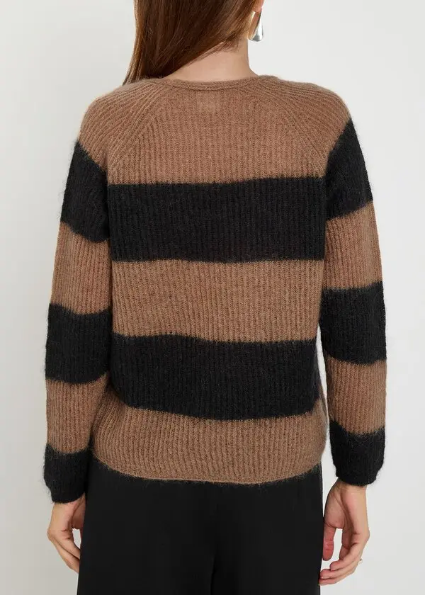 Max Mara Ricetta Striped Open-knit Jumper
