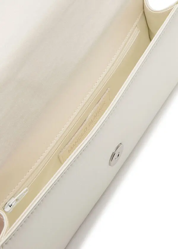 Manolo Blahnik Gothisi Embellished Satin Clutch - Ivory