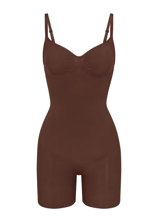 SKIMS Seamless Sculpt Mid-thigh Bodysuit - Brown