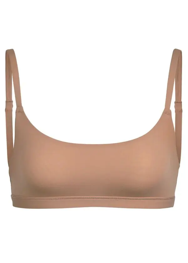 SKIMS Stretch-jersey Scoop Bralette - Light Brown