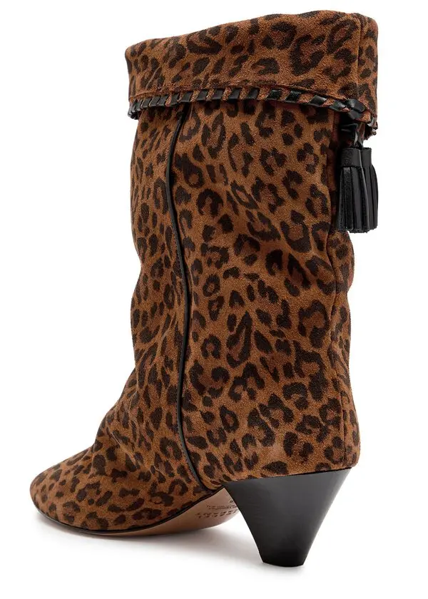 Isabel Marant Dalby 55 Print Mid-calf Boots - Leopard