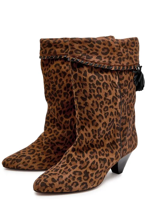 Isabel Marant Dalby 55 Print Mid-calf Boots - Leopard