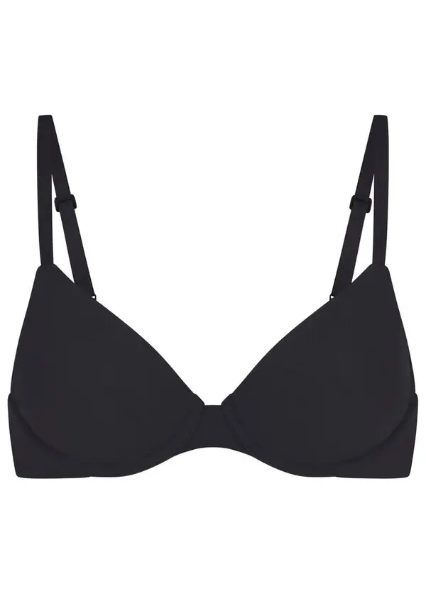 SKIMS Stretch-jersey T-shirt Bra - Black