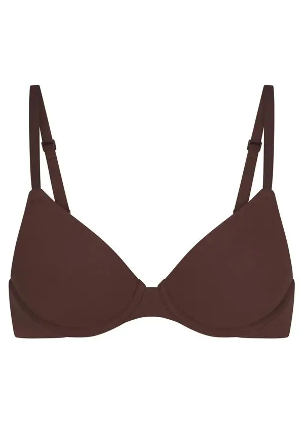 SKIMS Stretch-jersey T-shirt Bra - Brown