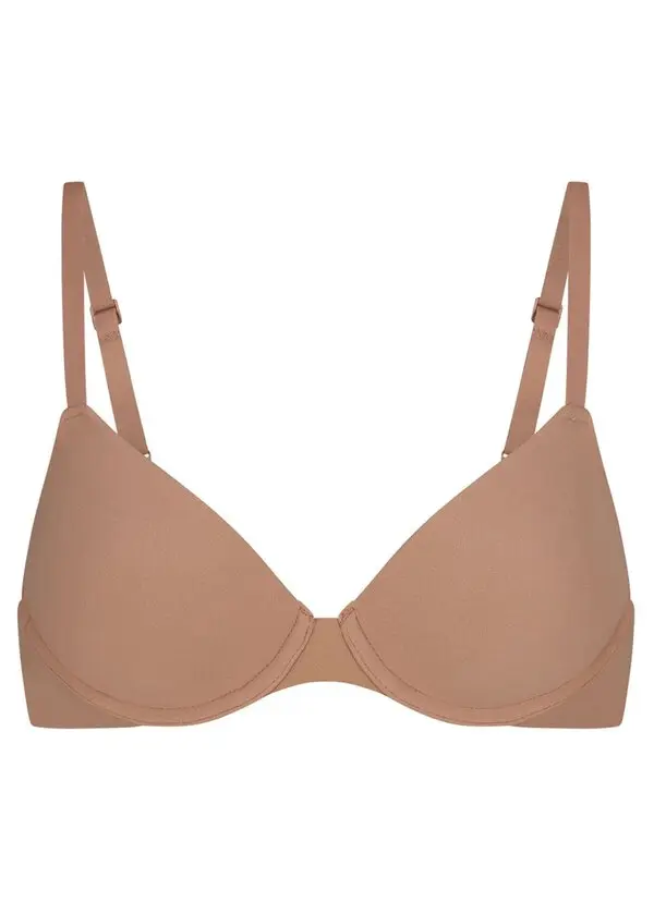 SKIMS Stretch-jersey T-shirt Bra - Light Brown
