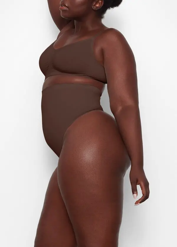 SKIMS Seamless Sculpt High-waisted Thong - Brown
