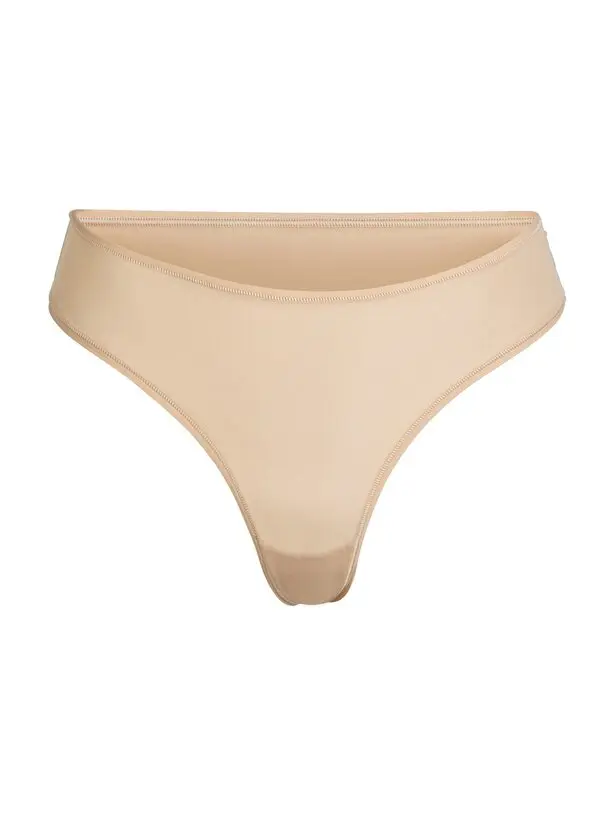 SKIMS Stretch-jersey Thong - Beige