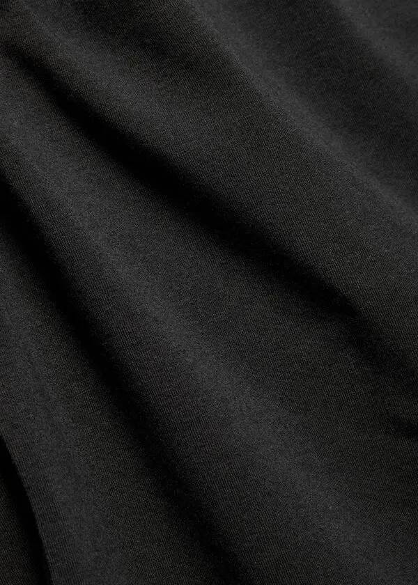 SKIMS Long Sleeve Cotton-jersey T-shirt - Black