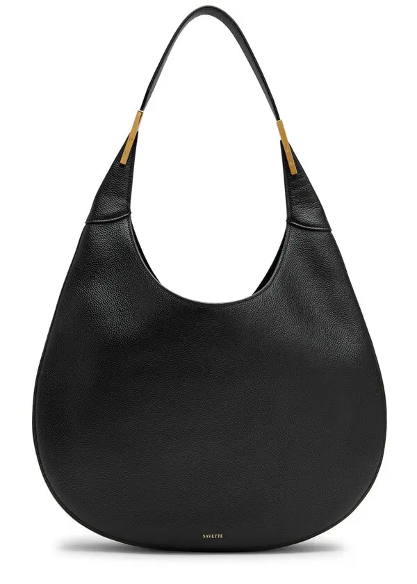 Savette Florence Leather Hobo Bag - Black
