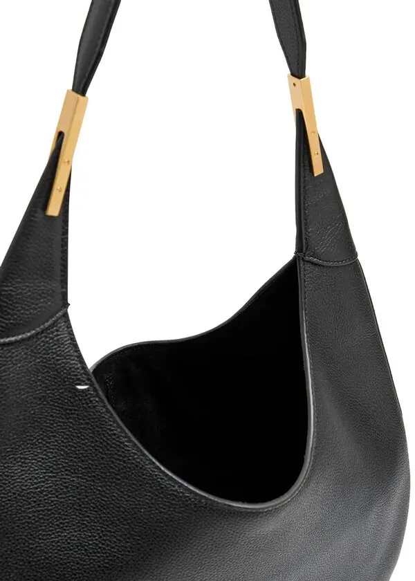 Savette Florence Leather Hobo Bag - Black
