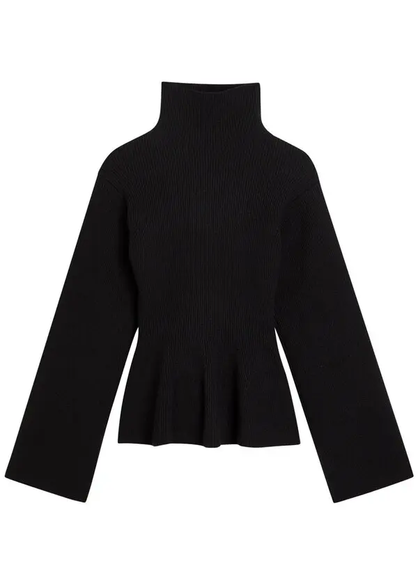 RÓHE Flared-hem Ribbed Wool And Cashmere-blend Jumper