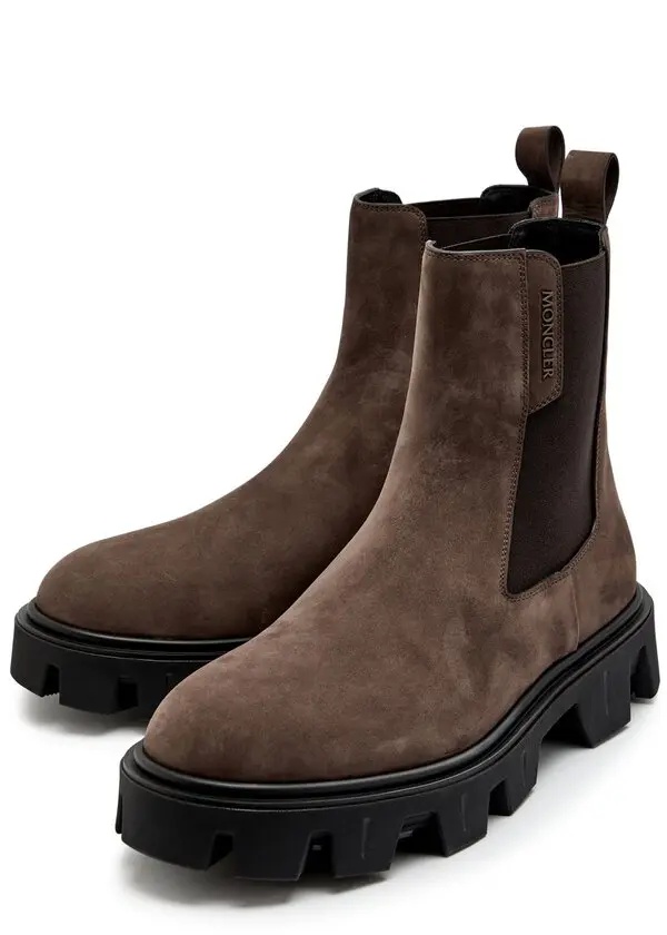 Moncler Peak City Suede Chelsea Boots - Brown