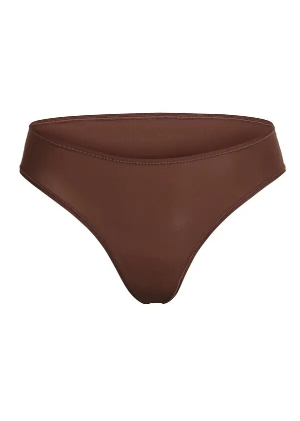 SKIMS Stretch-jersey Cheeky Briefs - Brown