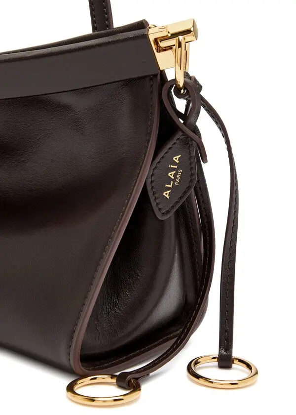 Alaïa East West Medium Leather Shoulder Bag - Dark Brown