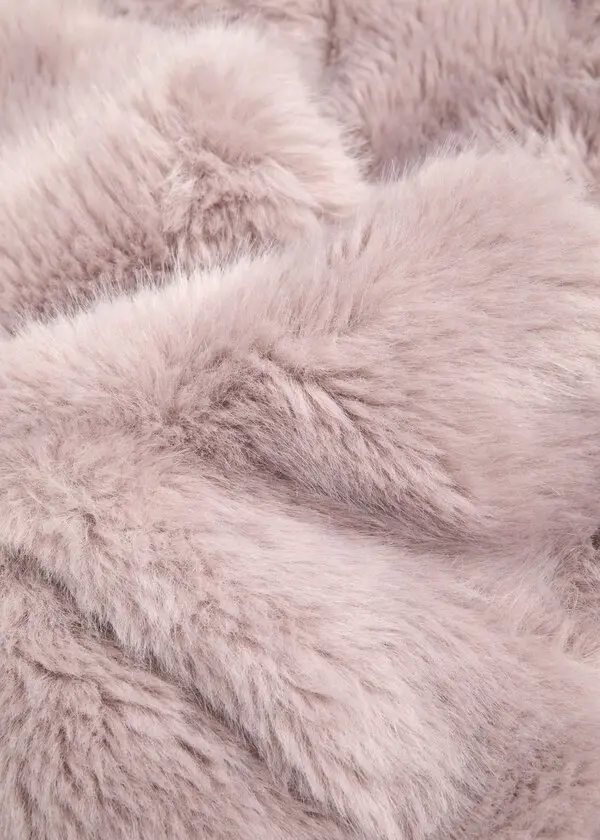 STAND STUDIO Halle Faux Fur Jacket - Light Pink