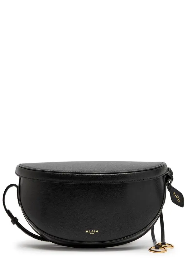 Alaïa Grained Leather Cross-body Bag - Black