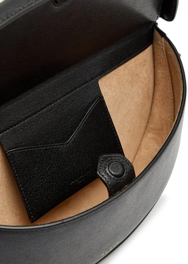 Alaïa Grained Leather Cross-body Bag - Black