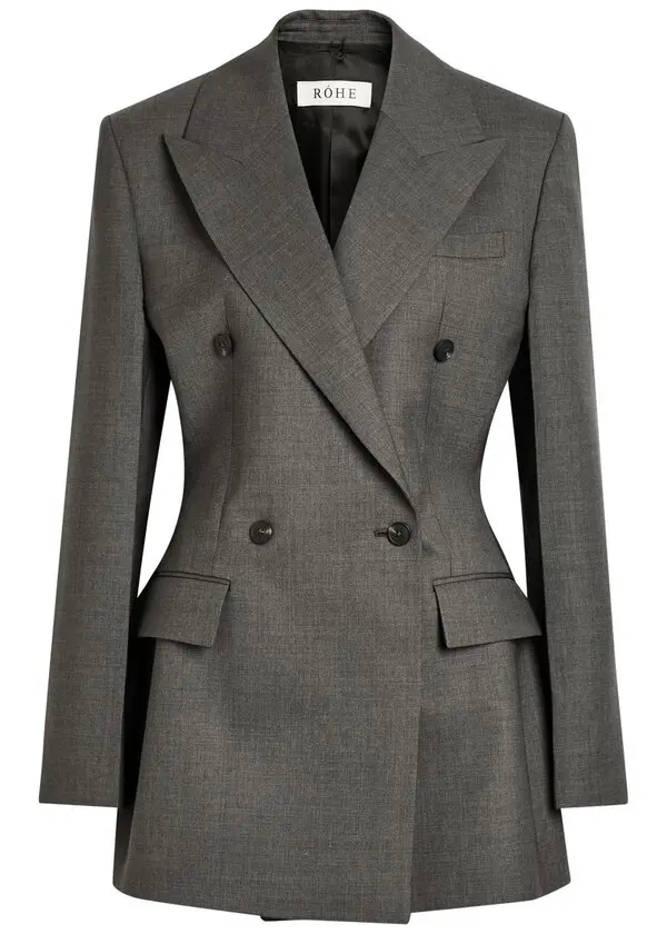 RÓHE Double-breasted Stretch-wool Blazer