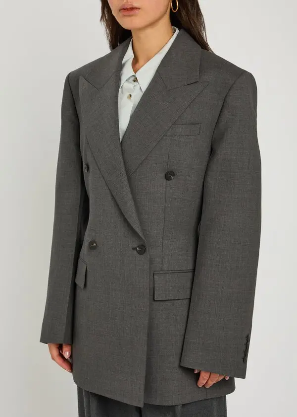 RÓHE Double-breasted Stretch-wool Blazer