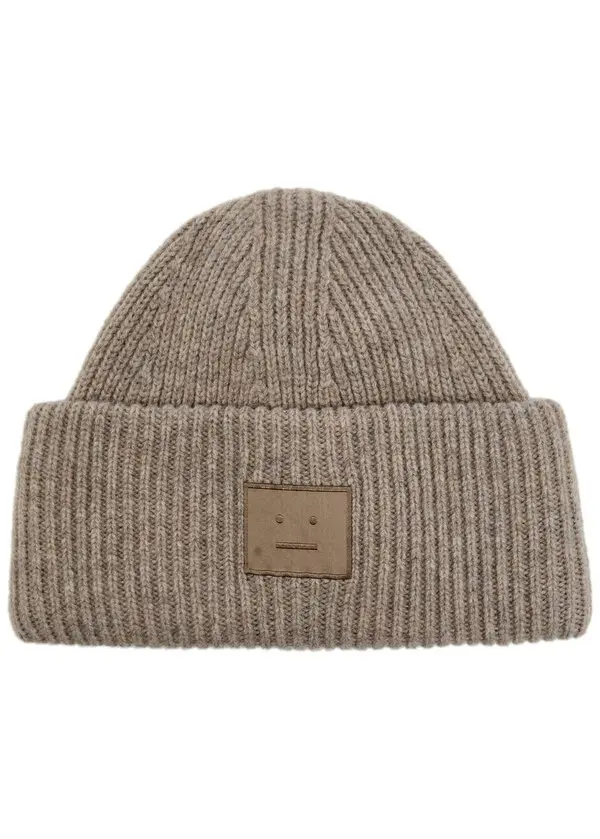 Acne Studios Pana Face Wool-blend Beanie - Grey