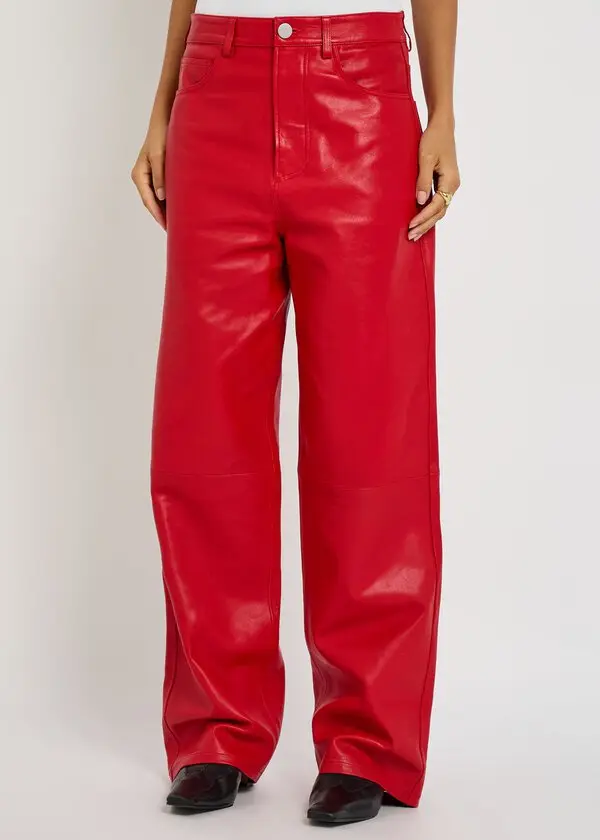 RÓHE Wide-leg Leather Trousers