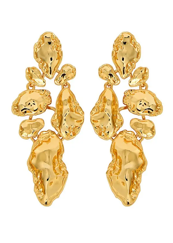 Alexis Bittar Brut Drop Earrings - Gold