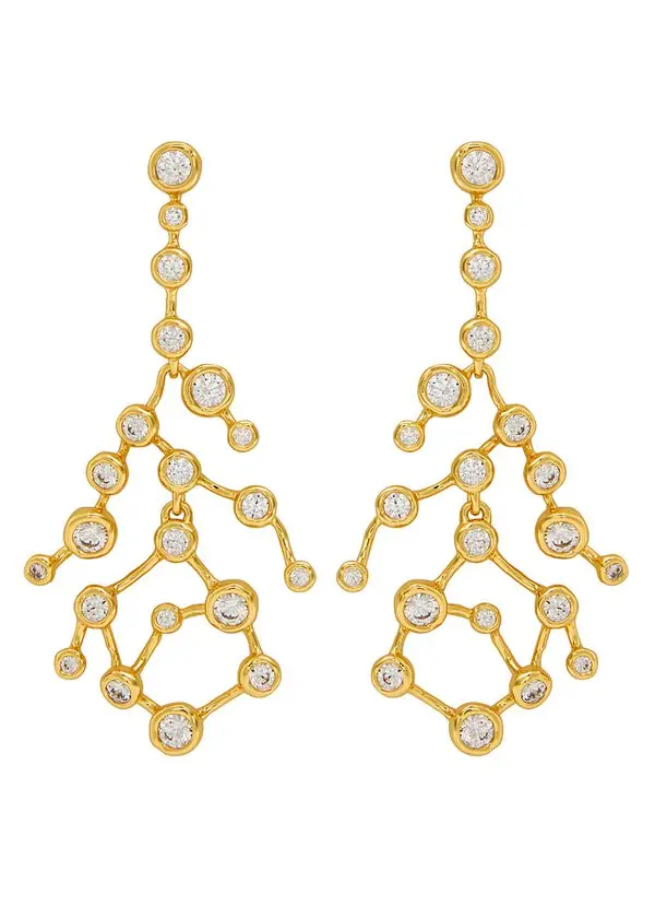 Alexis Bittar 14kt -plated Crystal Drop Earrings - Gold