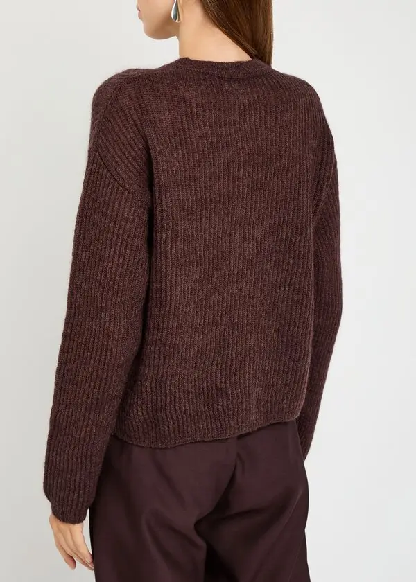 Max Mara Meandro Ribbed Open-knit Cardigan