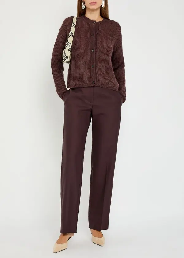 Max Mara Meandro Ribbed Open-knit Cardigan
