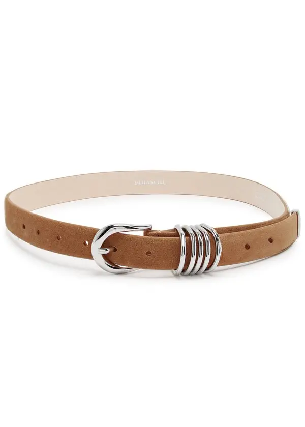 DEHANCHE Hollyhock Suede Belt - Caramel