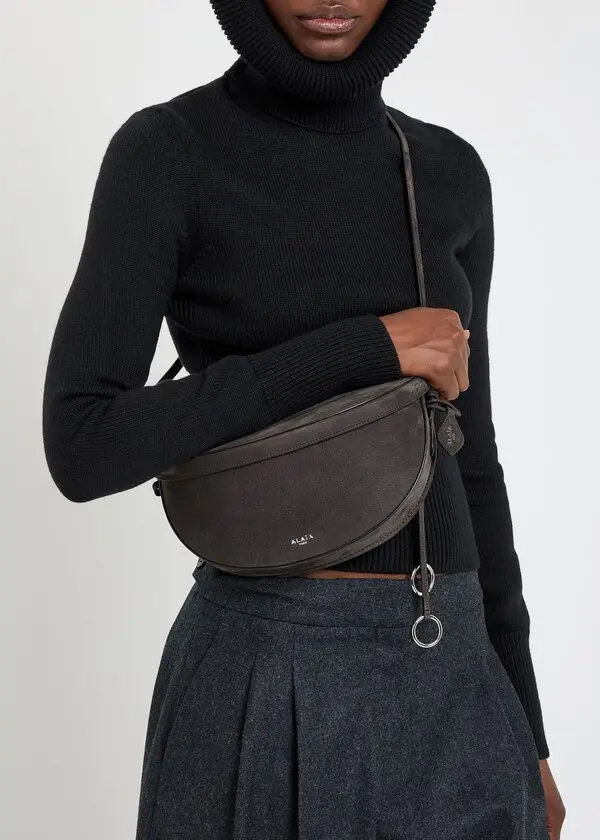 Alaïa Grained Nubuck Cross-body Bag - Grey