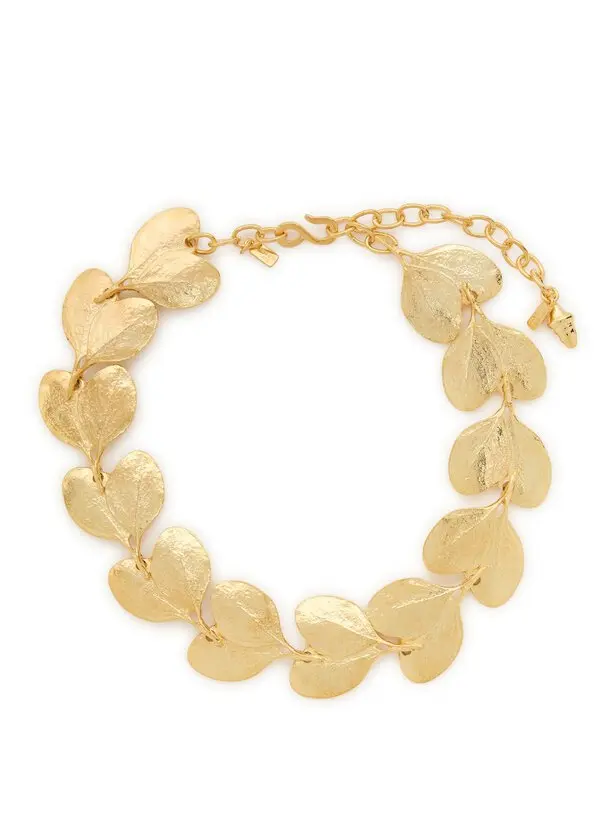 KENNETH JAY LANE Leaf 22kt -plated Necklace - Gold