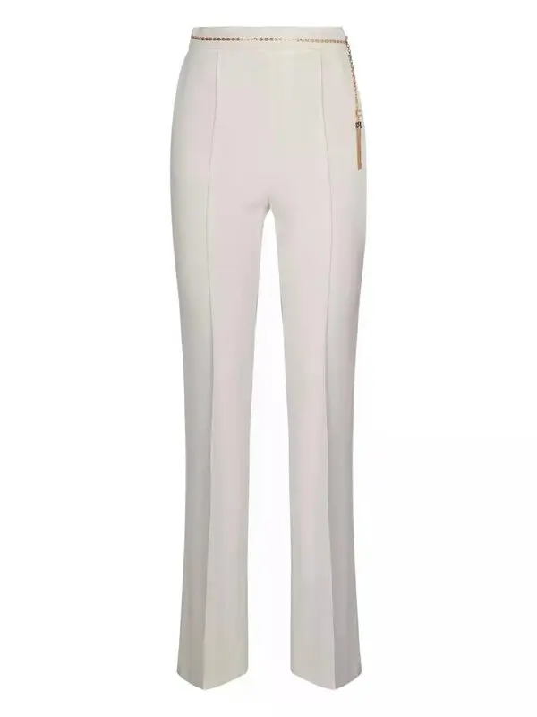 Elisabetta Franchi Chain Tassel Crêpe Trousers