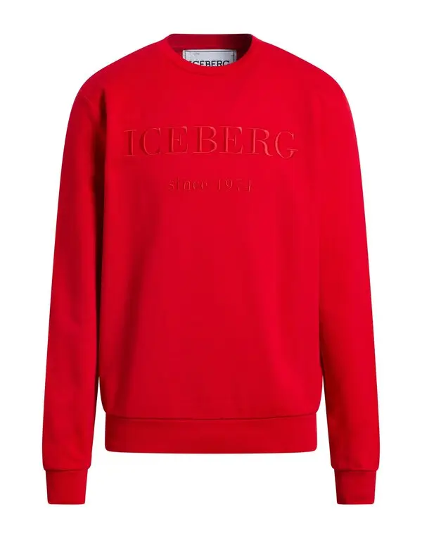 Iceberg Cotton Sweatshirt With Appliqués And Embroidered Logo