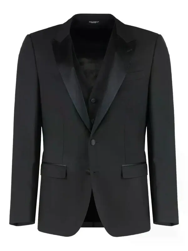 Dolce & Gabbana Satin-lapels Three-pieces Suit - Black