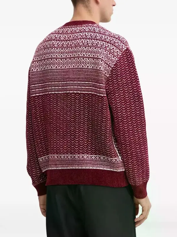 Armani Exchange Patterned Crew-neck Sweater - Red