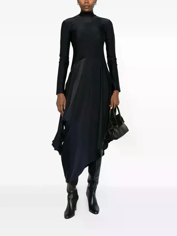 ALAINPAUL Draped Asymmetric Dress
