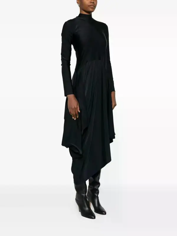 ALAINPAUL Draped Asymmetric Dress