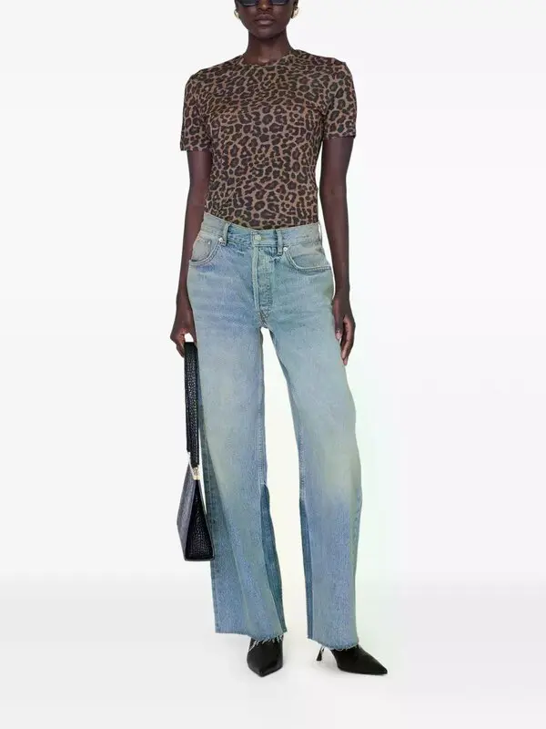 ANINE BING Sylvie Leopard-print T-shirt - Brown
