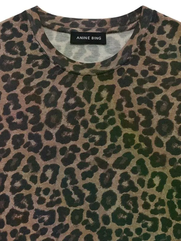 ANINE BING Sylvie Leopard-print T-shirt