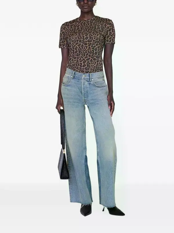 ANINE BING Sylvie Leopard-print T-shirt