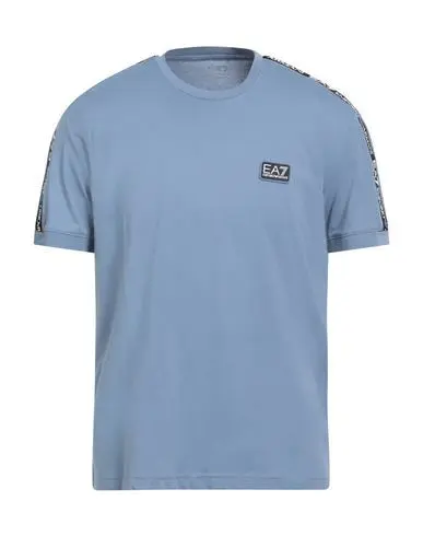 EA7 T-shirt Slate Size Cotton, Polyamide, Polyester, Elastane - Blue