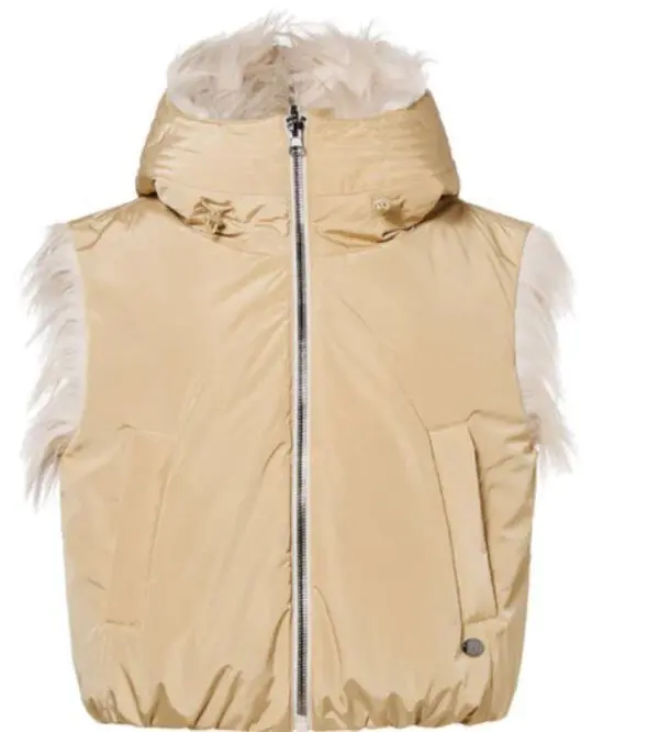 Goldbergh Fur Trim Hooded Vest - Brown