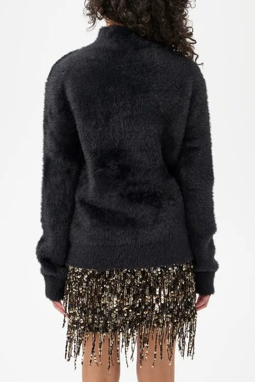 Trina Turk Fuzzy Turtleneck Pullover