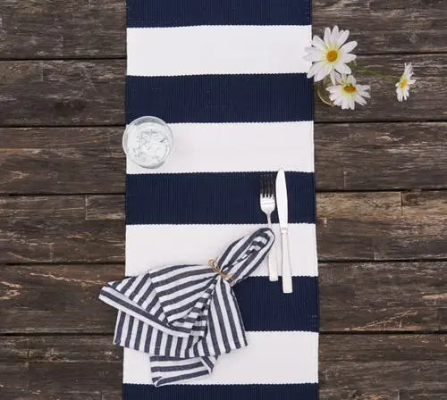 C&F HOME Cabana Stripes Runner Collection - Blue