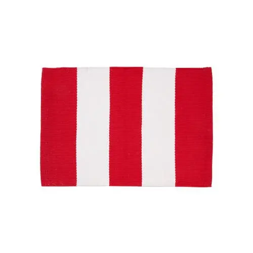 C&F HOME Cabana Stripes Placemats Sets Of 6 Collection - Red