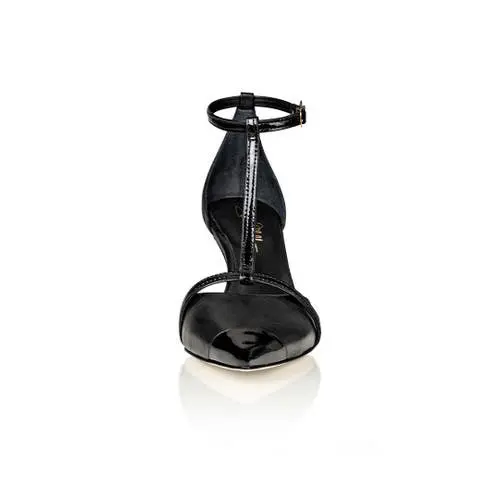 JOAN OLOFF SHOES Desiree T-strap Pump - Black
